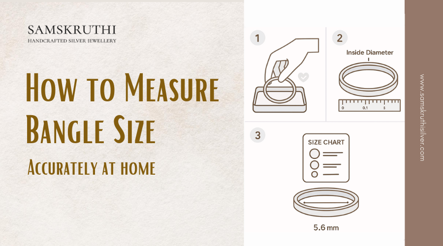 How to Measure Bangle Size | Indian Chart Guide – Samskruthisilver