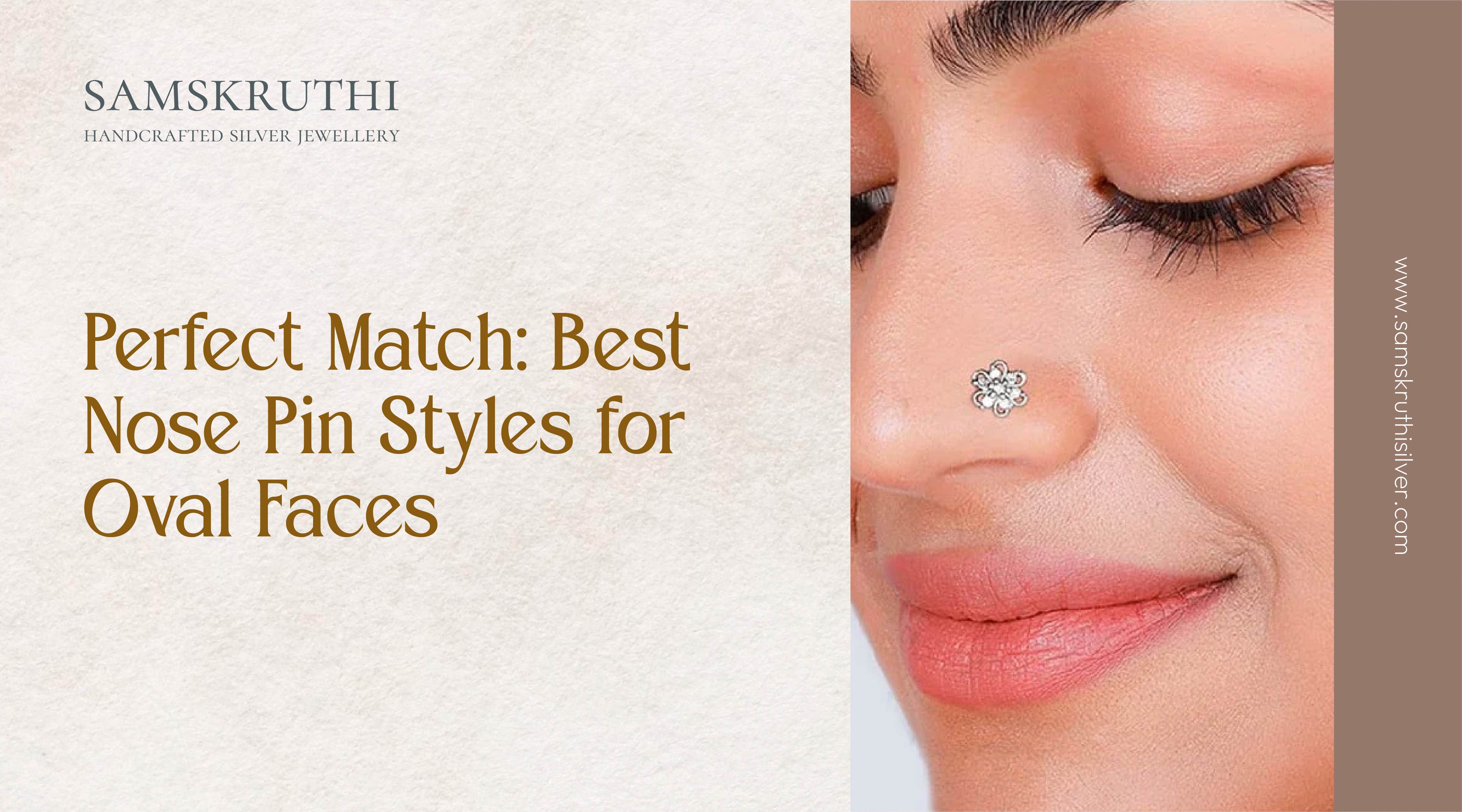 Best Nose Pin Styles for Oval Faces | Samskruthi Silver – Samskruthisilver